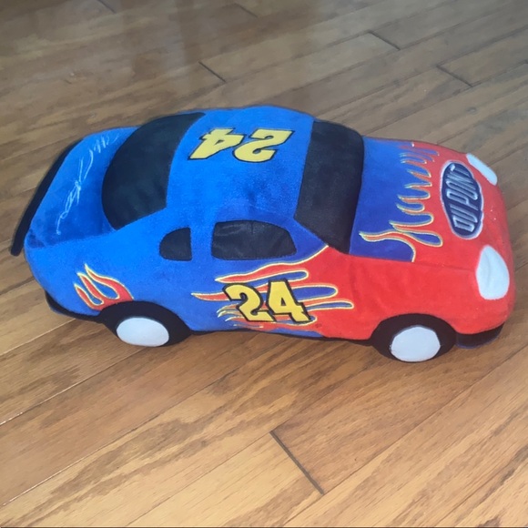 Nascar | Toys | Nascar Blue And Red Plush Race Car Toy | Poshmark